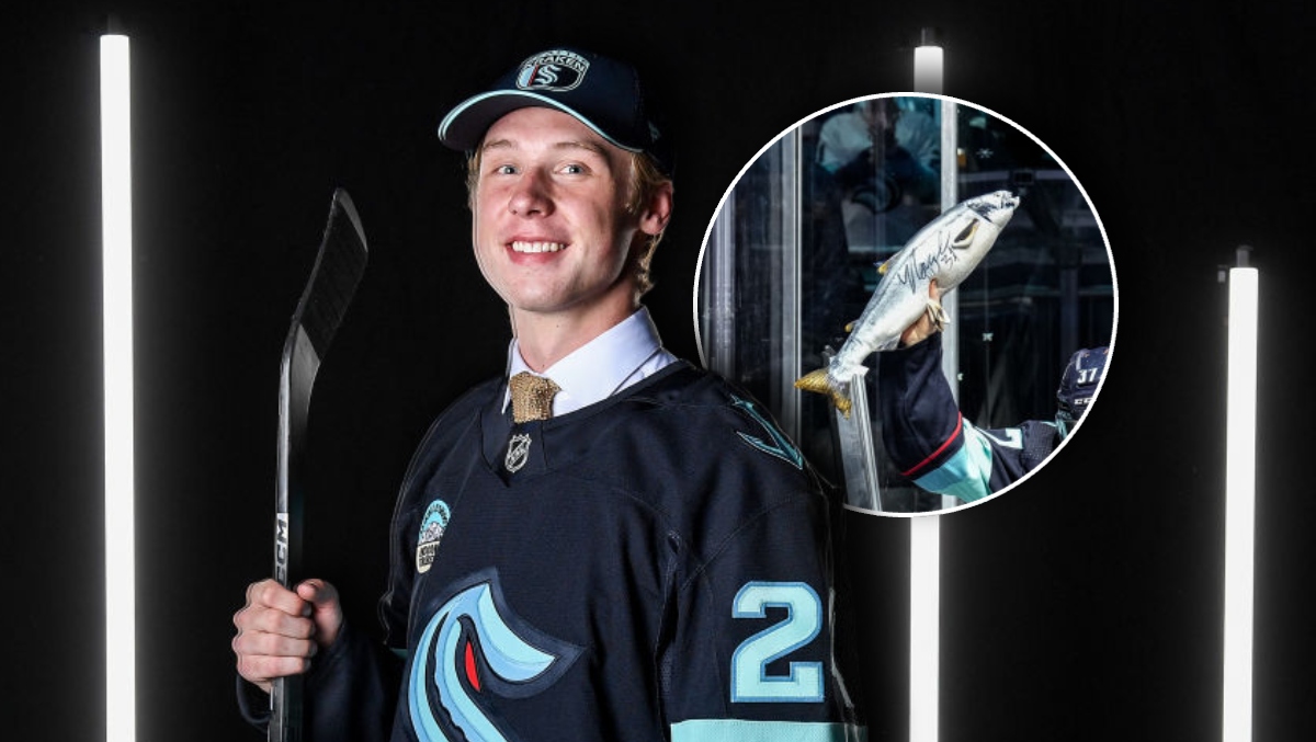 Kraken Draft Pick Celebrates Contract By Throwing Fake Fish Into The ...