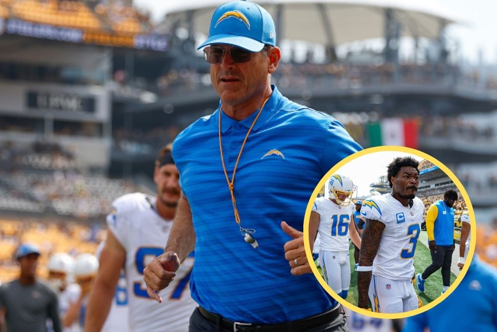 Jim Harbaugh Gives Predictably Weird Reaction To Derwin James ...