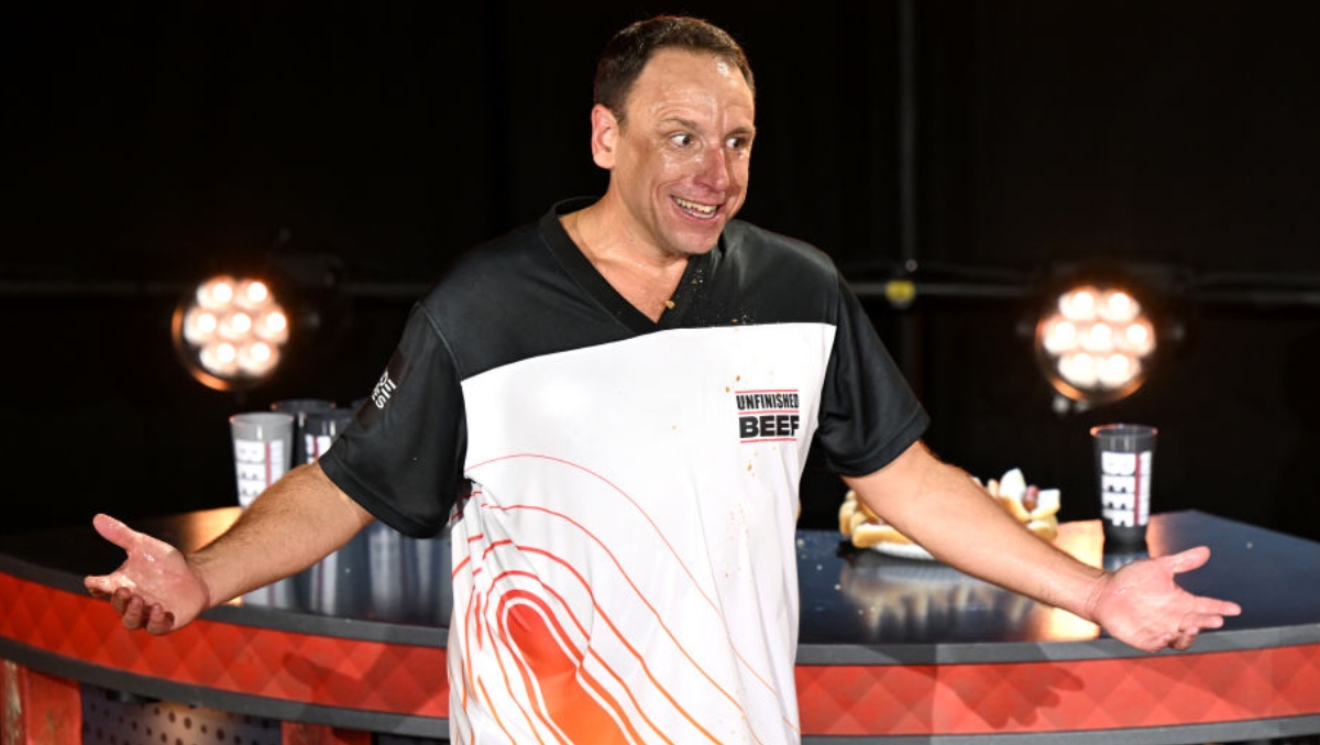 Joey Chestnut Caps Off Record-Setting Hot Dog Performance With Dude ...