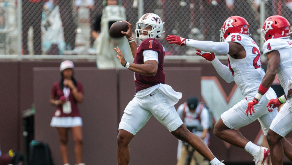Virginia Tech QB Throws Ball Out The Back Of His Own End Zone For Wild ...