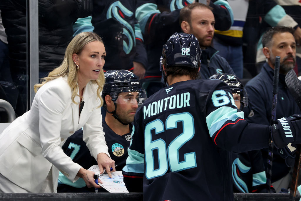 Jessica Campbell Makes Official Debut As First Female NHL Coach | OutKick Jessica Campbell Makes Official Debut As First Female NHL Coach | OutKick