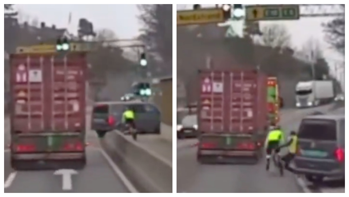VIDEO: Driver Goes Crazy Then Cuts Off Cyclist & Dropkicks Him Off Of ...