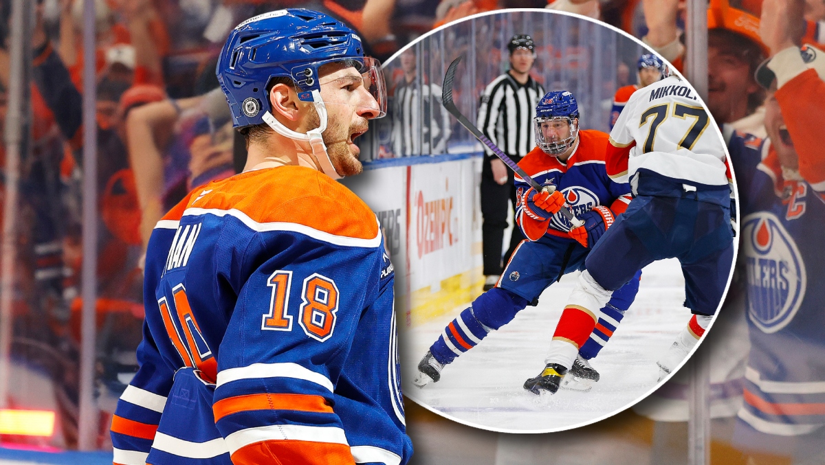 Oilers Zach Hyman Gets Back in The Game After Taking Slap Shot To The ...