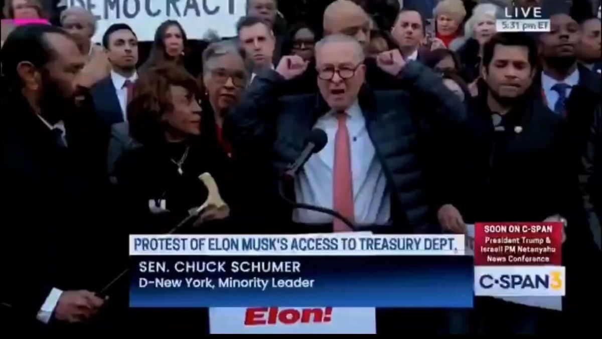Cryin' Chuck Schumer Leads The Libs In A Fiery Chant That Should Have ...