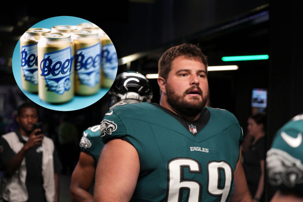 Eagles' Landon Dickerson Chugs Beer While Hooked To IV In Super Bowl ...