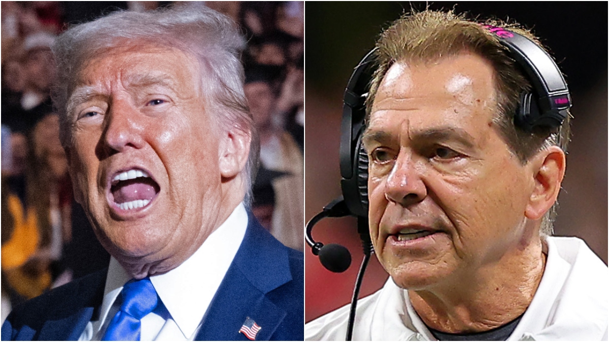 Trump Caught On Camera Privately Giving Nick Saban Incredible Respect ...