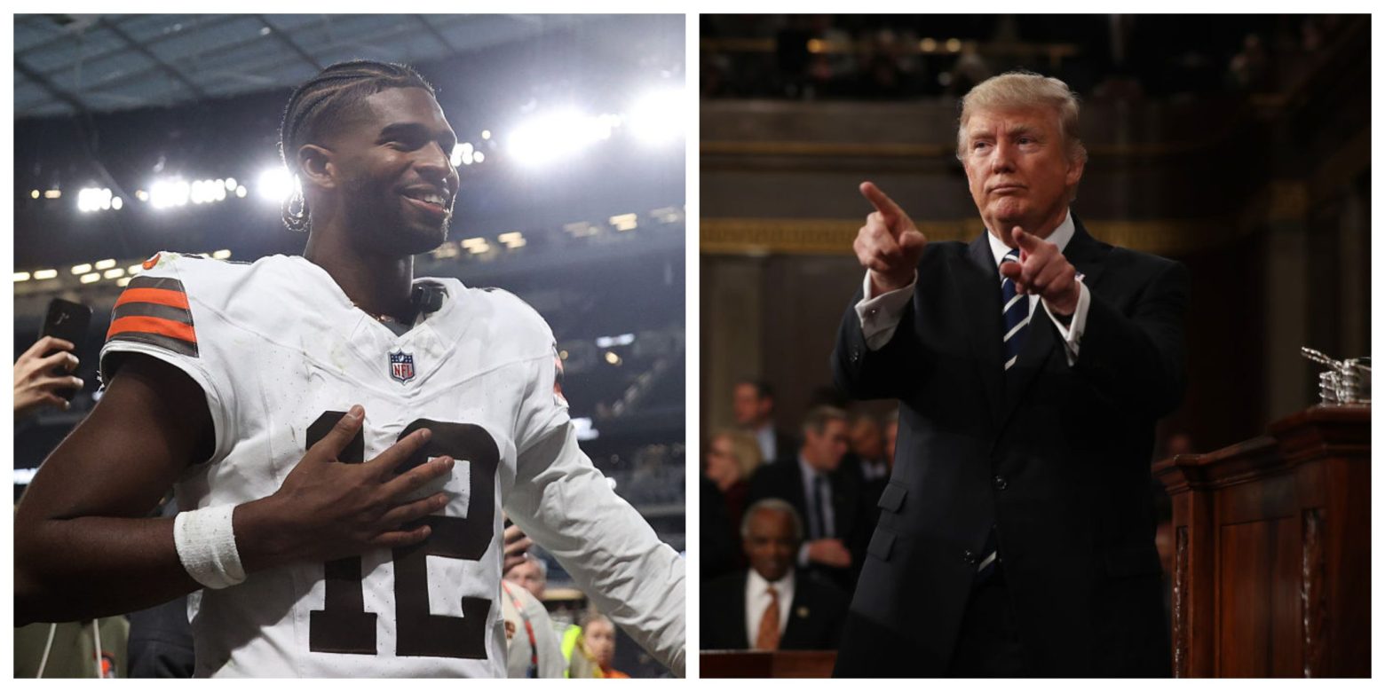 President Donald Trump Celebrates Shedeur Sanders Winning NFL Debut ...